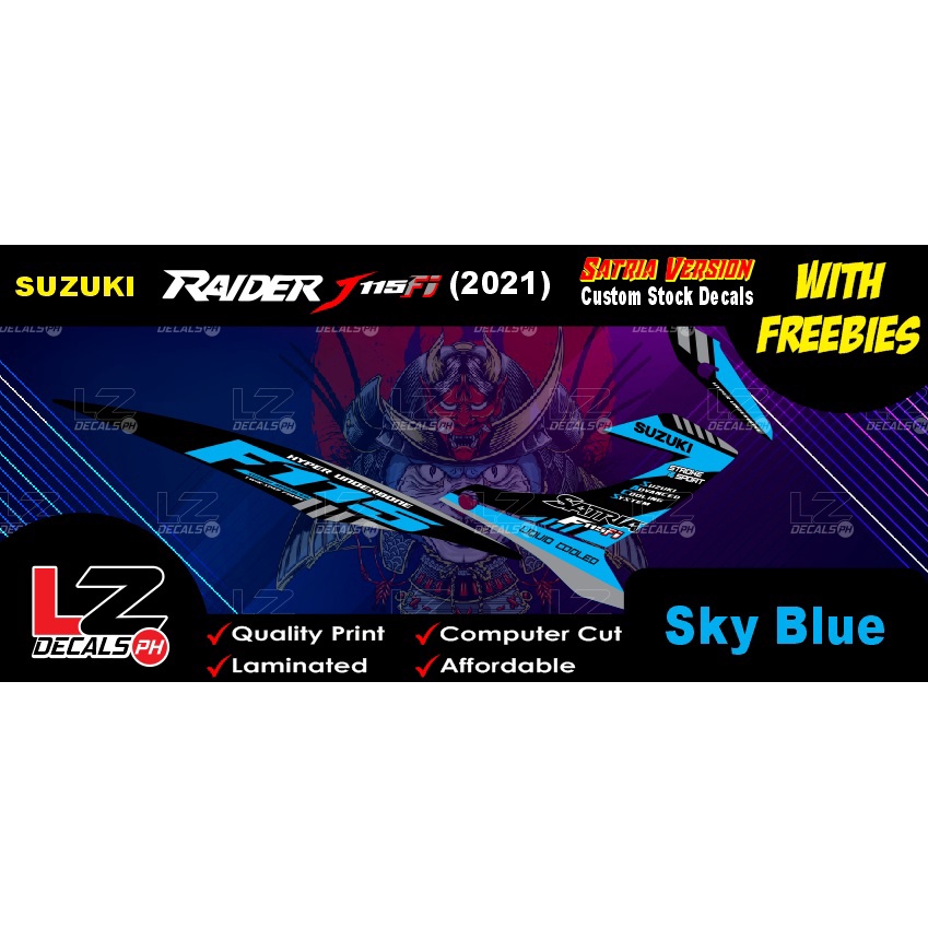 Suzuki Raider J 115 Fi (2021) Satria Version Custom Stock Decals ...