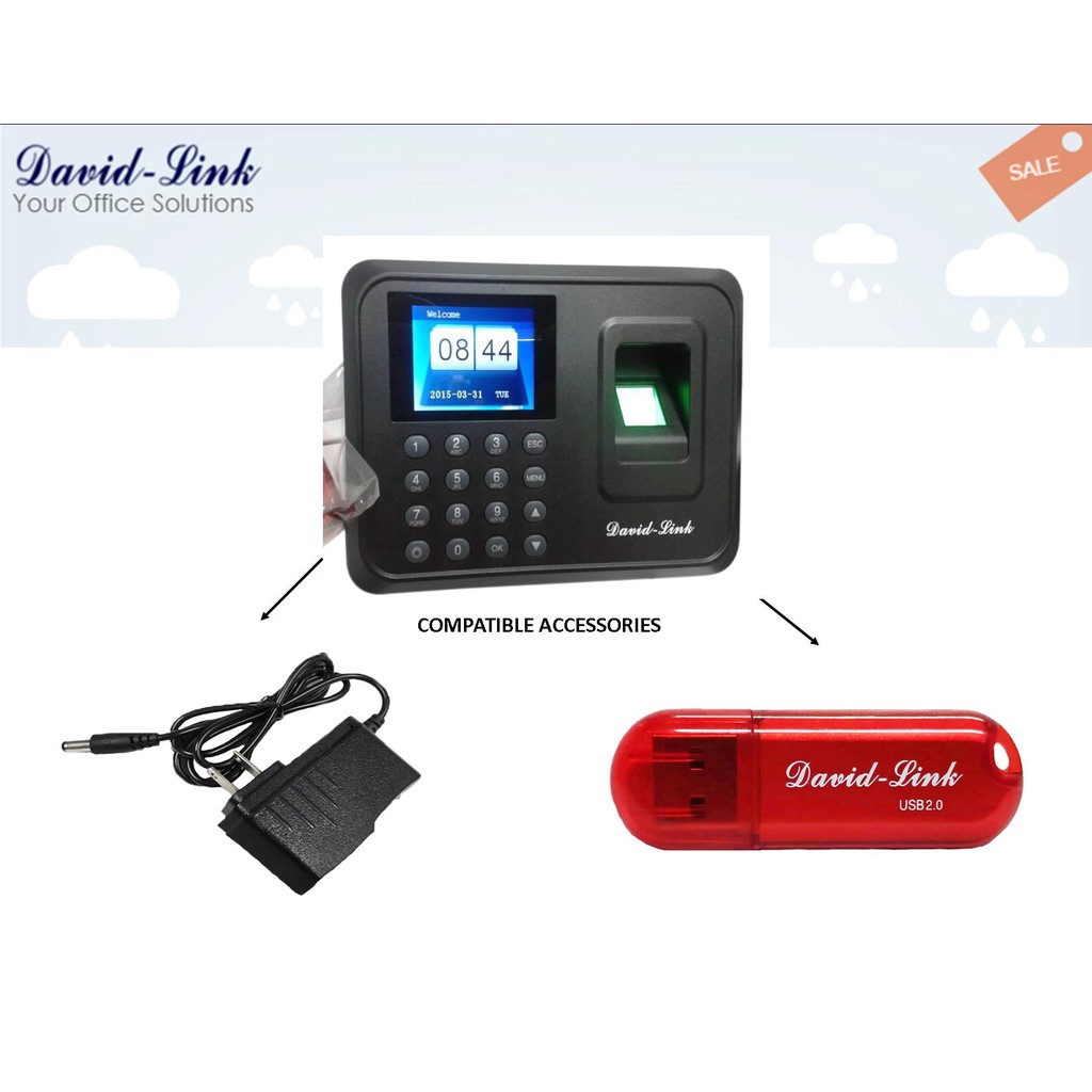 David Link Biometric Fingerprint Time and Attendance System Model: W ...