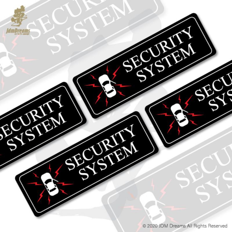 4PCS JDM Car Security System Window Stickers Toyota Wish Estima Alphard ...