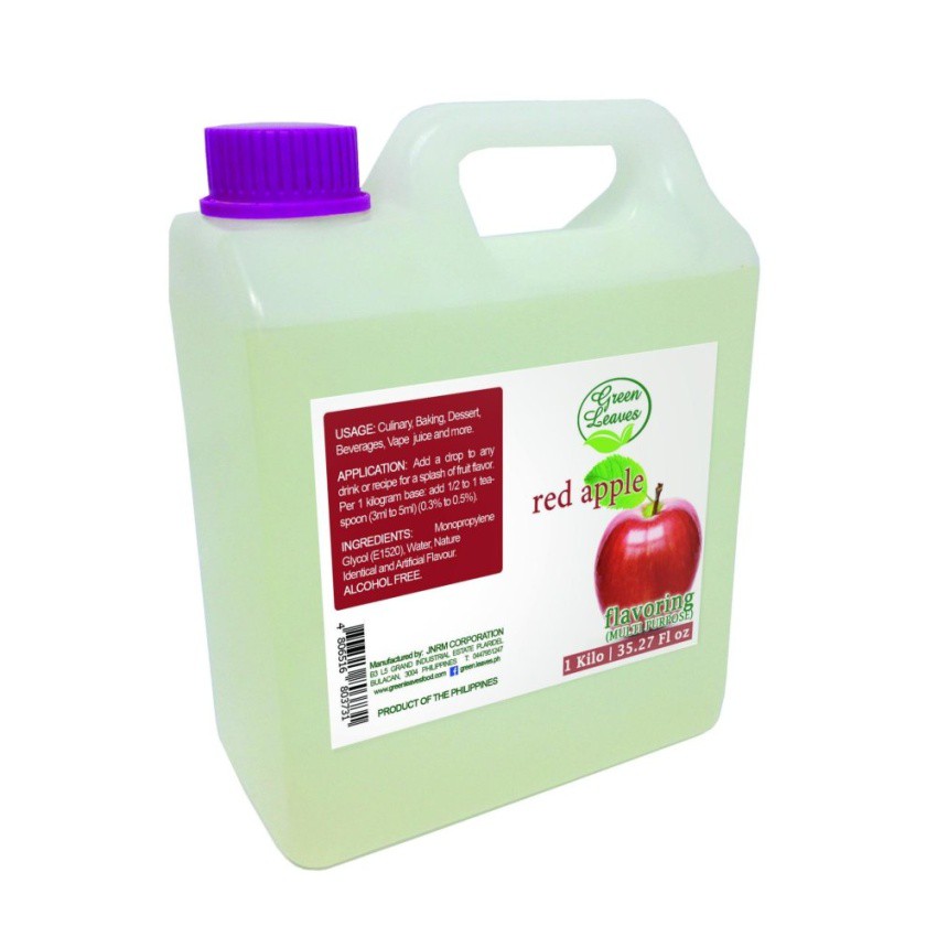 Green Leaves Concentrated Red Apple Flavor Essence 1Kg | Shopee Philippines