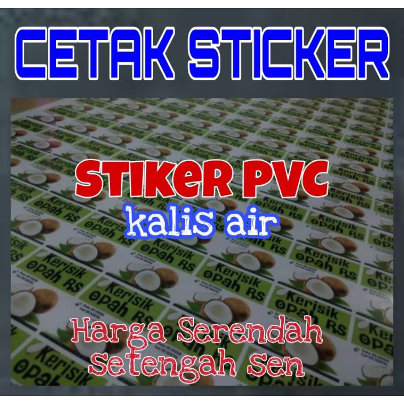 Tempahan Sticker Label PVC Sticker Kalis Ai | Shopee Philippines