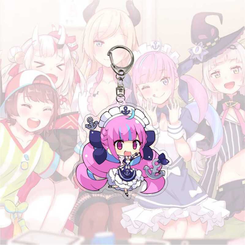 Hololive Vtuber Keychain Anime Figure Pendant Gawr Gura Mori Usada ...