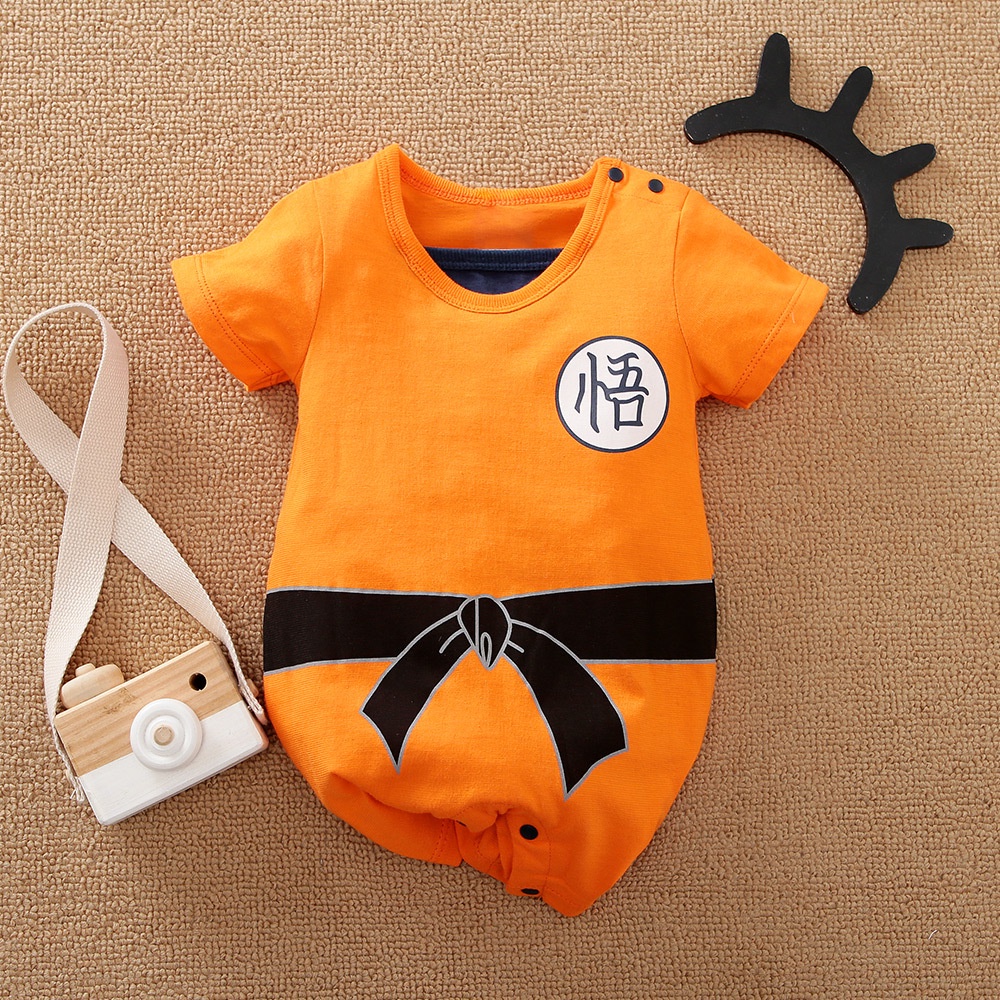 Anime Baby Romper Naruto Dragon Ball Short Sleeve Luffy Sasuke Uzumaki ...