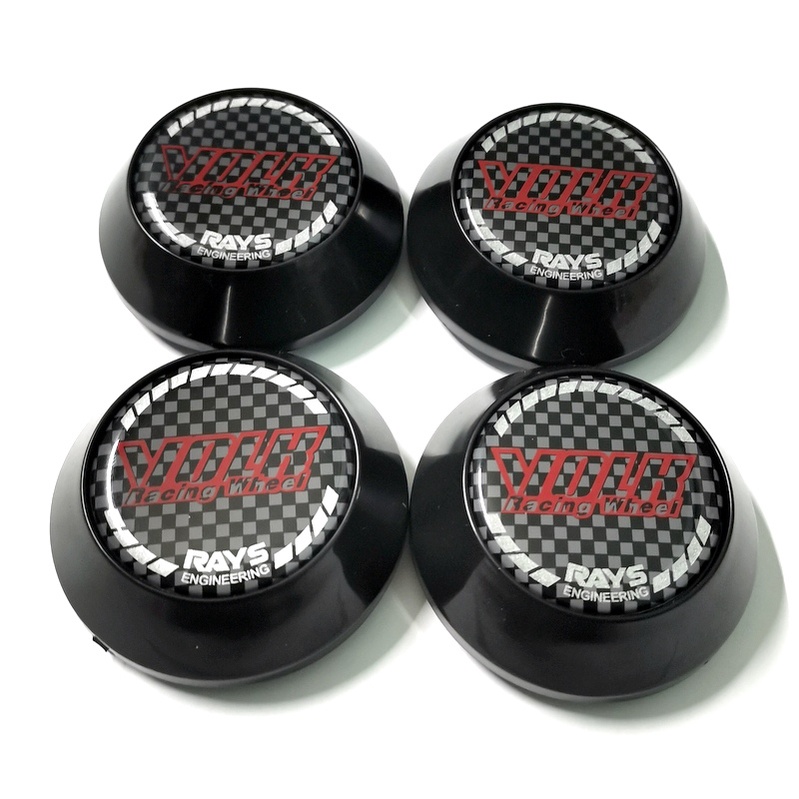4pcs 60/64/65/68/69MM Car Wheel Center Caps Red Logo Fit for Rays Volk ...