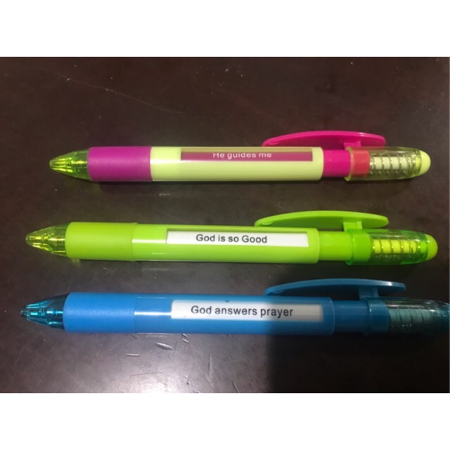 Multiple message christian bible verse ball pen, only pink color left ...
