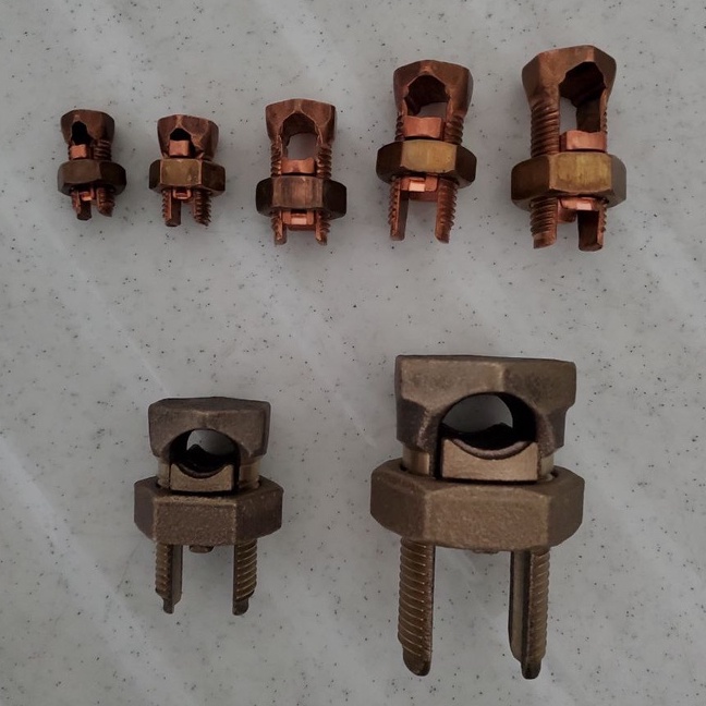 PENN-UNION SOLDERLESS CONNECTOR COPPER ALLOY SPLIT BOLT #6 - 2/0 ...