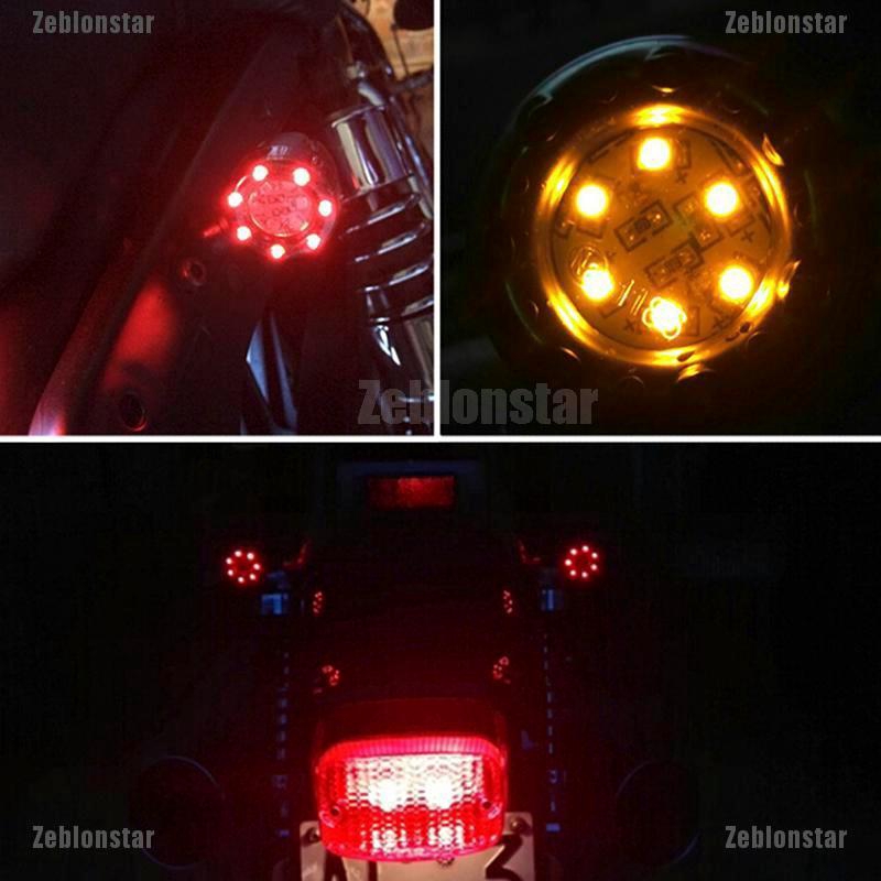 Motorcycle Bike LED Amber+red Turn Signal Blinker Light Indicator ...