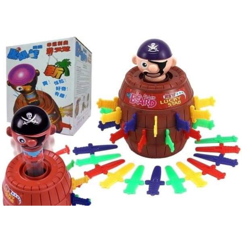 Jumping Pirate Barrel Sword Toys Fun Group Game for Kids | Shopee ...
