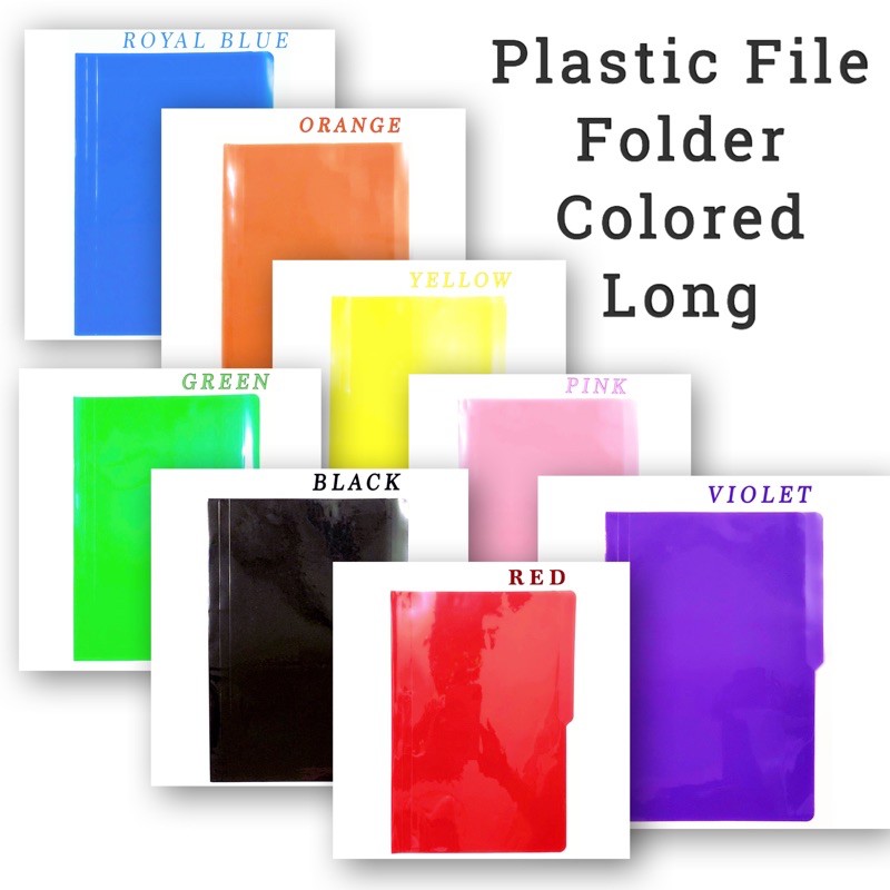 FSI - Plastic File Folder Colored Long 6 pieces | Shopee Philippines