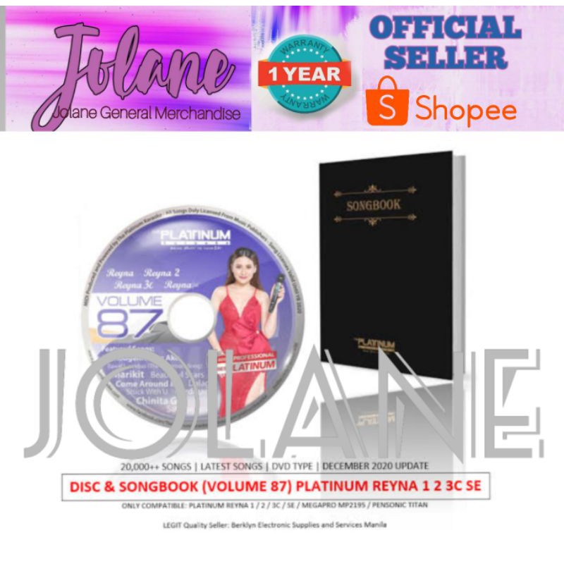 Platinum Songbook & Disc Vol 99 new Updates Songs for Reyna Series ...