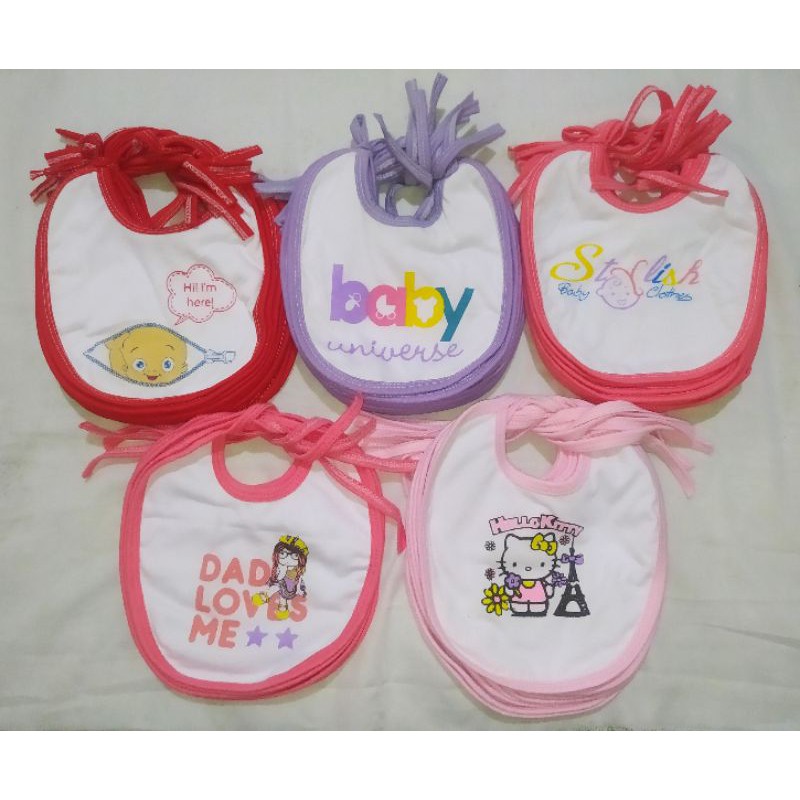 Baby Bib Colored (With prints) | Shopee Philippines