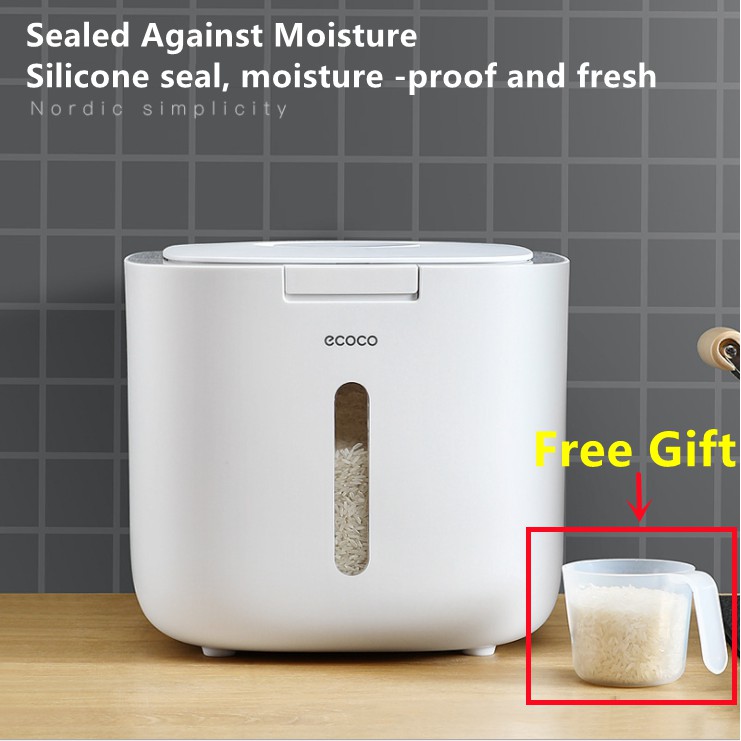 5/10KG Rice Storage Box InsectProof MoistureProof Sealed Rice Dispenser ...