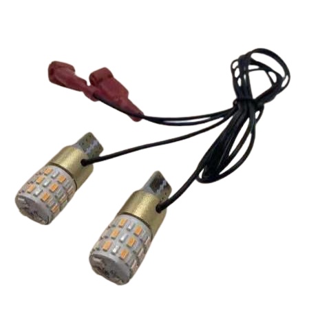 T15 DUAL CONTACT Park light/Signal Light Amber Universal Pair (2pcs ...