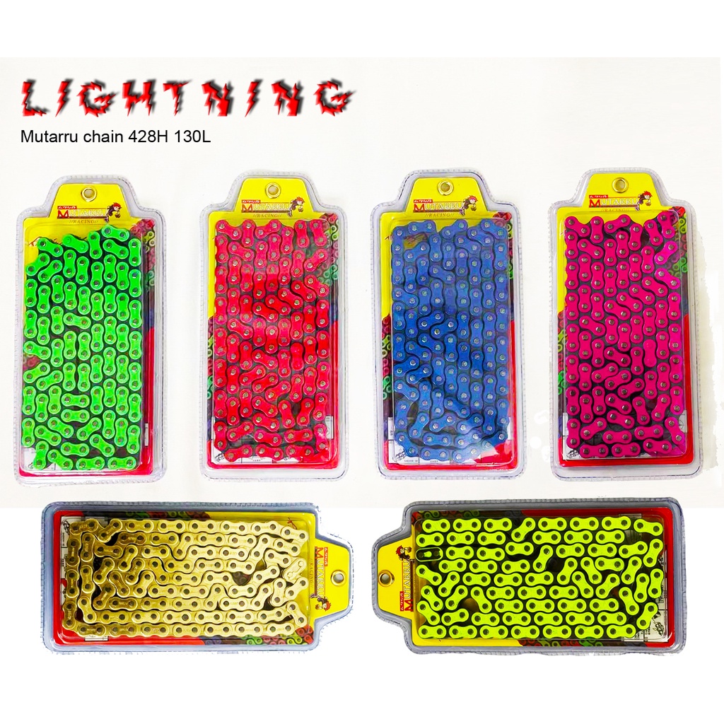 Mutarru chain 428H 130L Color Pink Green Blue Red | Shopee Philippines
