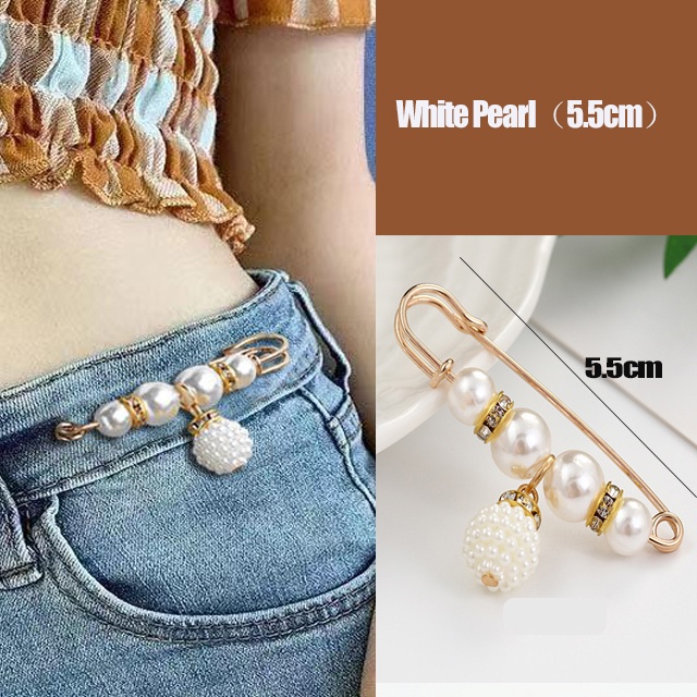 2Pcs Women's Clothing Brooch Set Pearl Rhinestone Brooches for Women ...