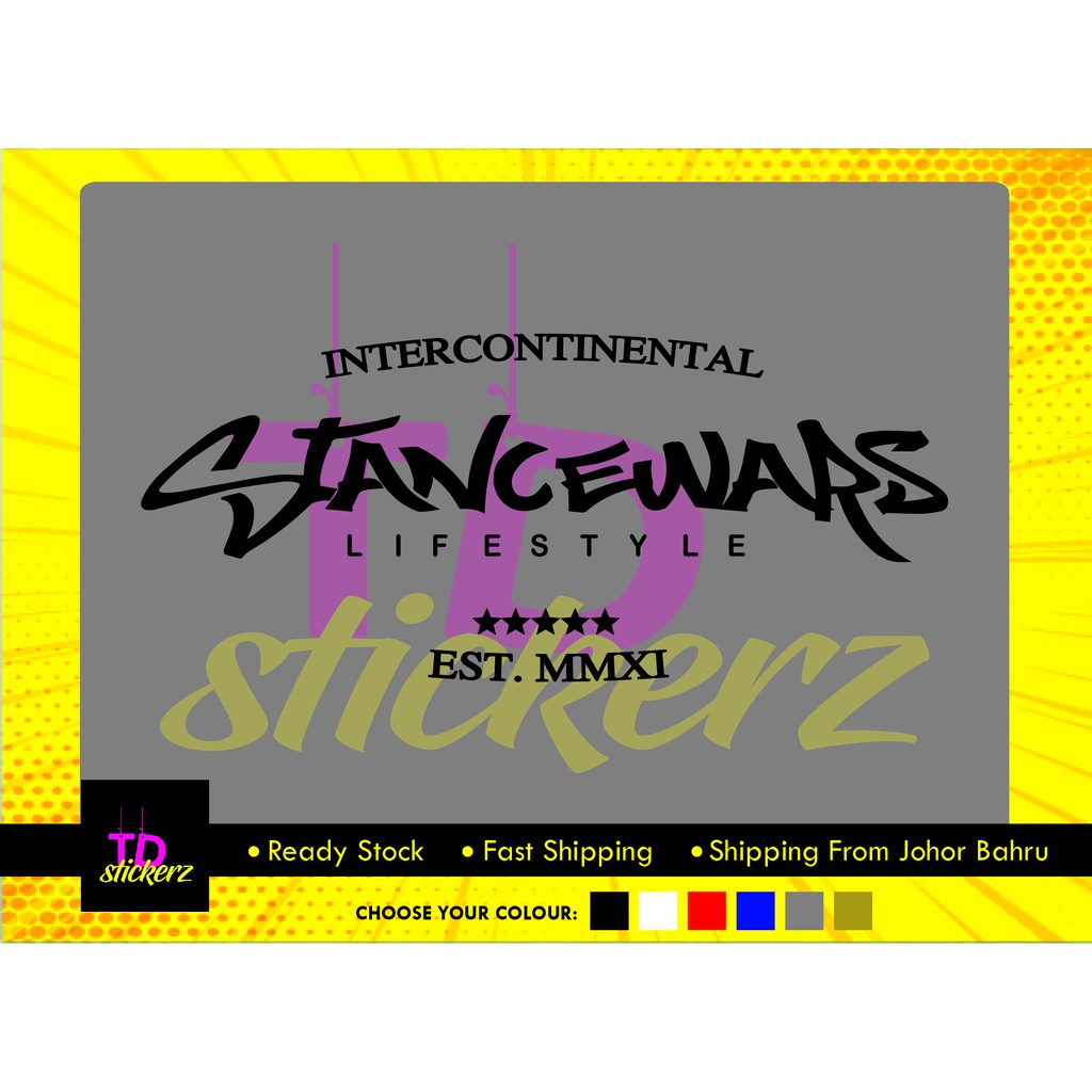 STANCEWARS CAR STICKER | Shopee Philippines