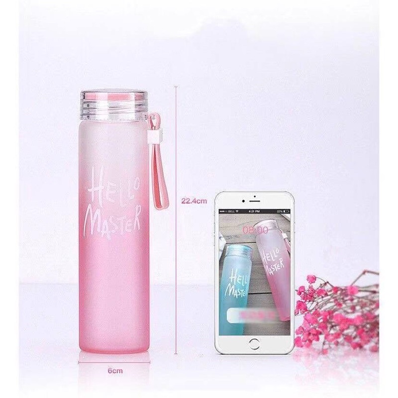 CT Hello Master Portable Gradient Color Frosted Water Tumbler Bottle ...
