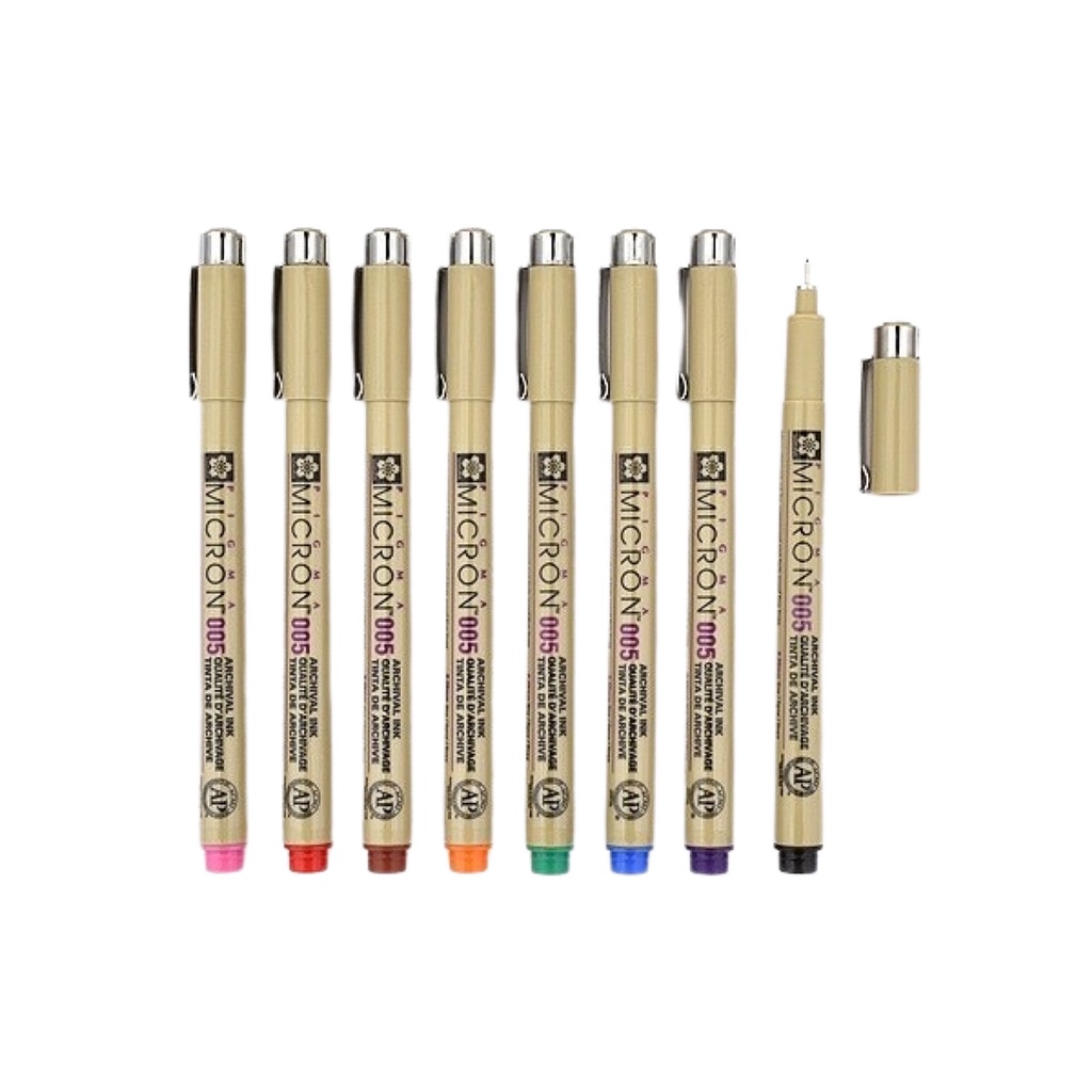 Sakura Pigma Micron 005 Drawing Pens 8s XSDK005-8 -Kids Ink | Shopee ...
