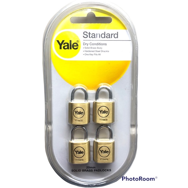 Yale Brass Padlock Y110 20mm/ 25mm/30mm / 40mm Wet Conditions ...