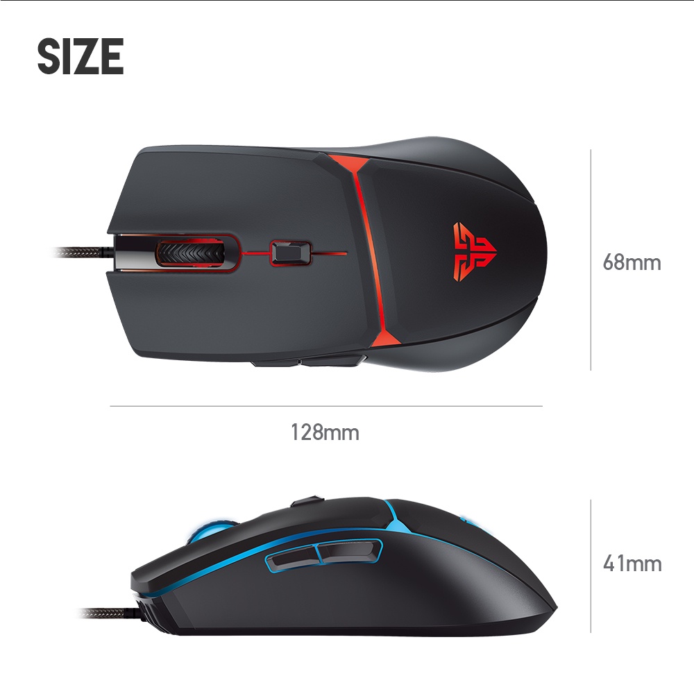 Fantech VX7 Crypto Wired Programmable Macro Gaming Mouse with Lighting ...