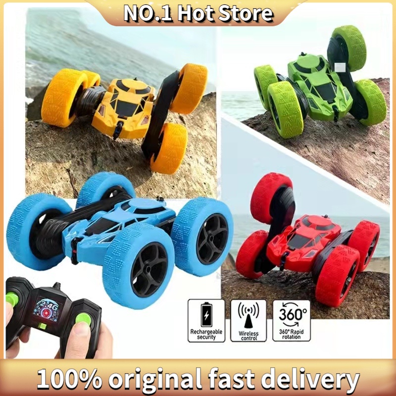 4WD RC Car 360 Degree Roll Double Sided Stunt Remote Control Car Radio ...