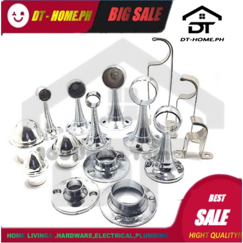 CURTAIN CHROME END POST / CENTER POST 1/2, 3/4, 1 (SOLI PER PIECES ...