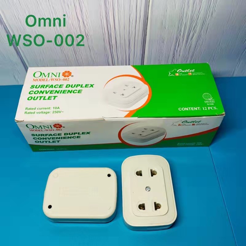 Omni WSO-002 1pc Surface Duplex Convenience Outlet 2 Gang | Shopee ...