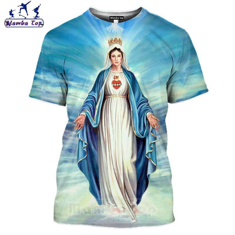 Mamba Top Jesus Biological Mother Virgin Mary T Shirt Women Clothing 3D ...
