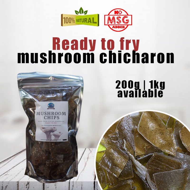 Ready to fry Mushroom Cracklings 100g 200g / Mushroom Chips by Farm ni ...