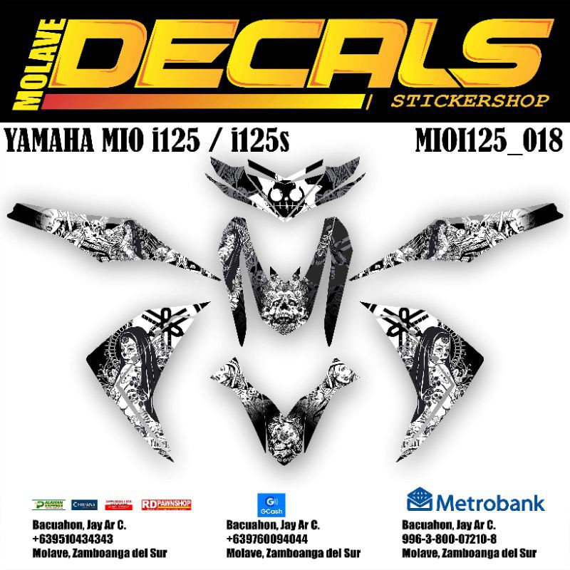 Yamaha Mio i125 Decals Set | MIOI125_018 Tribal | Shopee Philippines