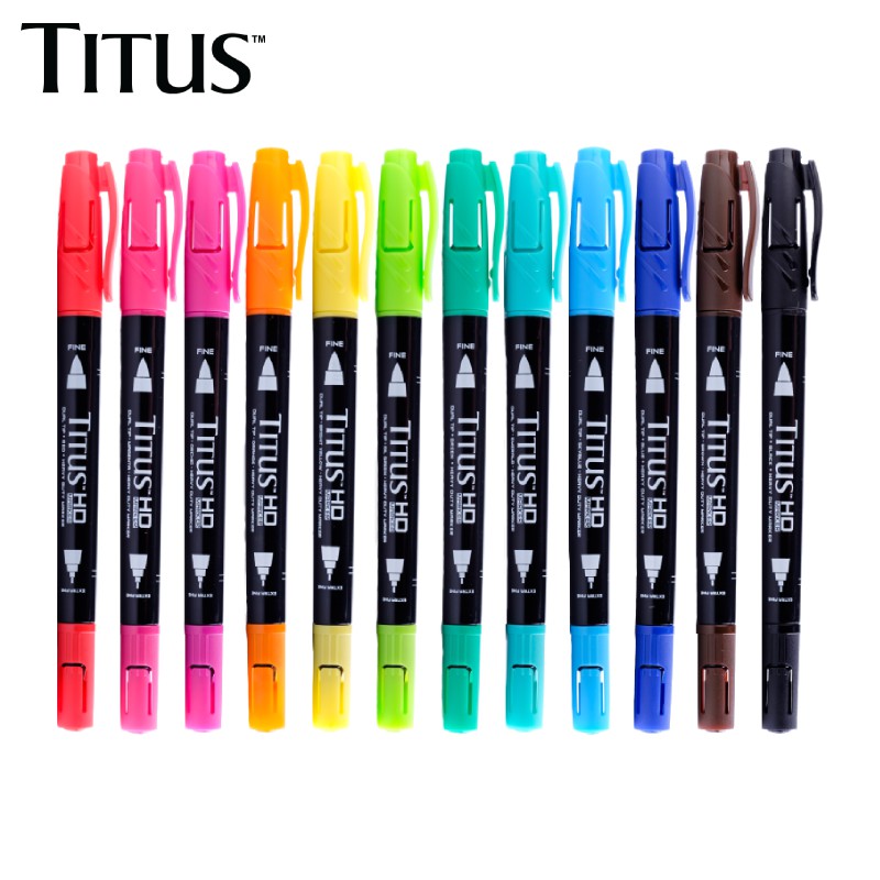Titus HD Dual Marker - 12 Color Set | Shopee Philippines