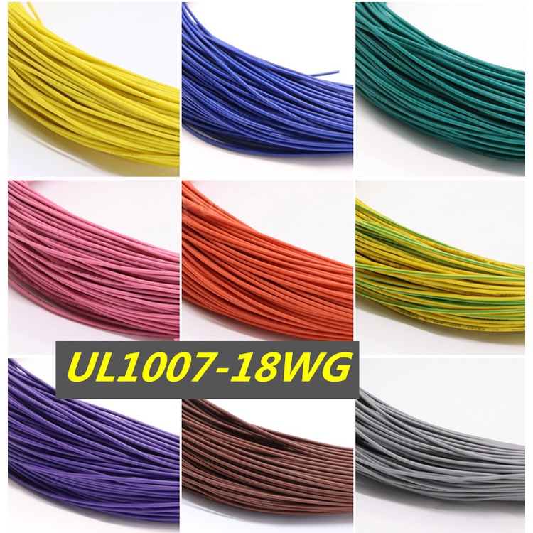 10M UL1007 PVC Wire Hook-up Wire 18AWG Diameter 2.0mm Environmental Electronic Wire Internal ...