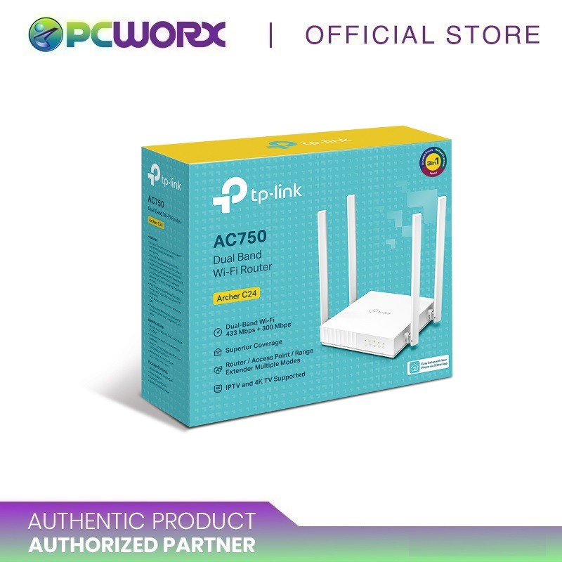 Tp-Link Archer C24 AC750 Dual Band Wi-Fi Router High-Speed Wi-Fi ...