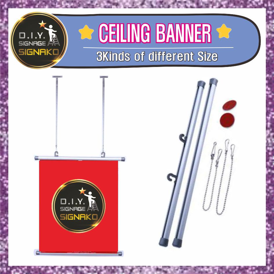 Ceiling Banner / Hanging Tarpaulin Frame Promotion Event Customized ...