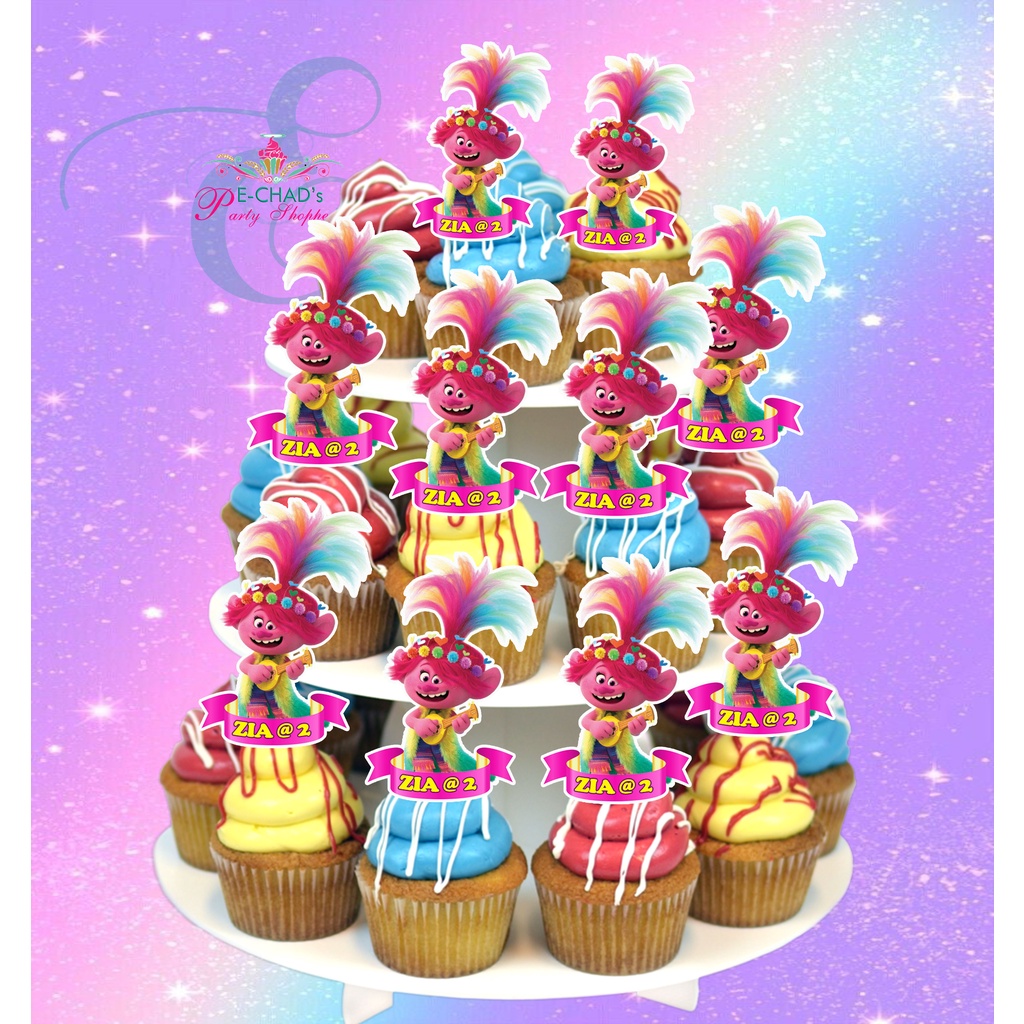 Princess Poppy Trolls Theme Cupcake Topper | Shopee Philippines