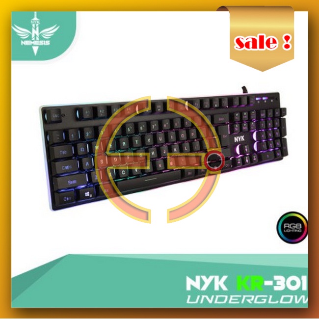 Nyk Kr301 Underglow Rubber Dome Keyboard Nemesis Rgb Gaming | Shopee ...