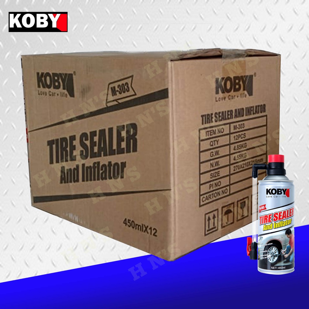 Koby Tire Sealer and Inflator 450ml ( 12 pcs 1 Box ) WHOLESALE PRICE ...