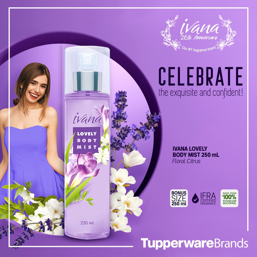 Ivana Lovely Body Mist 250mL by Tupperware Brands | Shopee Philippines