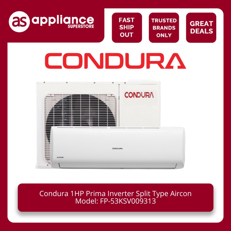 Condura 1HP Prima Inverter Split Type Aircon FP-53KSV009313 | Shopee ...