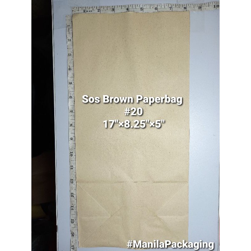 (100 pcs) Supot Brown paperbag , take out bag , grocery bag | Shopee ...