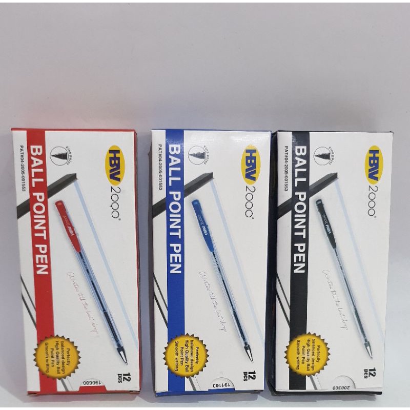 Hbw 2000 Ball Point Pen Original 12 Pieces | Shopee Philippines