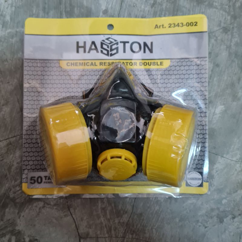 Double CHEMICAL RESPIRATOR MASK TWO HOLES HASSTON PROHEX / CARRIER MASK ...