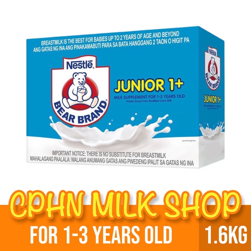 BEAR BRAND Junior 1.6kg for 1-3 Years Old Milk Supplement | Shopee ...