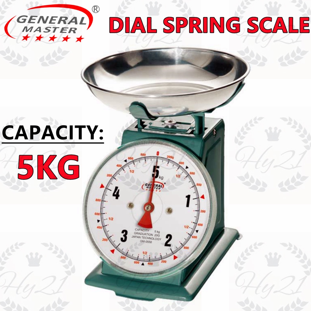 General Master Weighing Scale/Table Scale Dial Spring Scale 5Kg GM-0558 ...