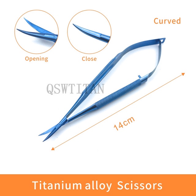 Titanium Ophthalmic Micro Cornea scissors Ophthalmic Surgery scissors ...