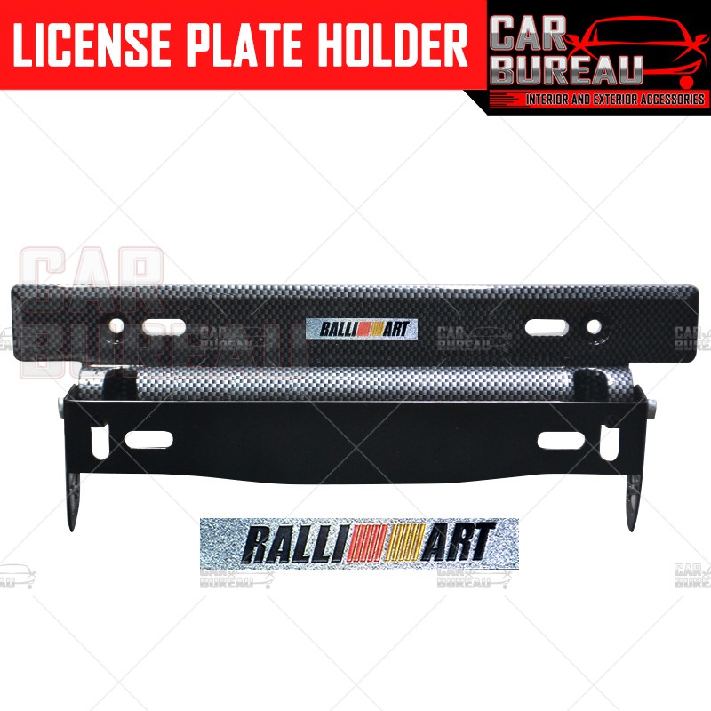 Ralliart Racing Plate number Holder Adjustable Car License Plate Frame ...
