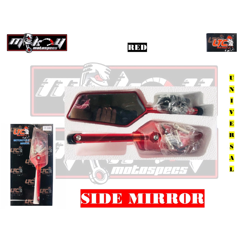 LTC RACING SIDE MIRROR FOR ALL MOTORCYCLE (universal) | Shopee Philippines