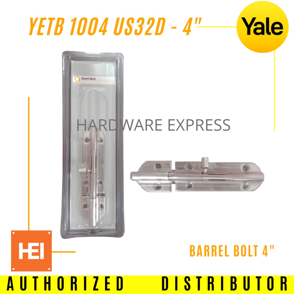 YALE YETB US32D ESSENTIAL BARREL BOLT /TOWER BOLT SATIN STAINLESS ...