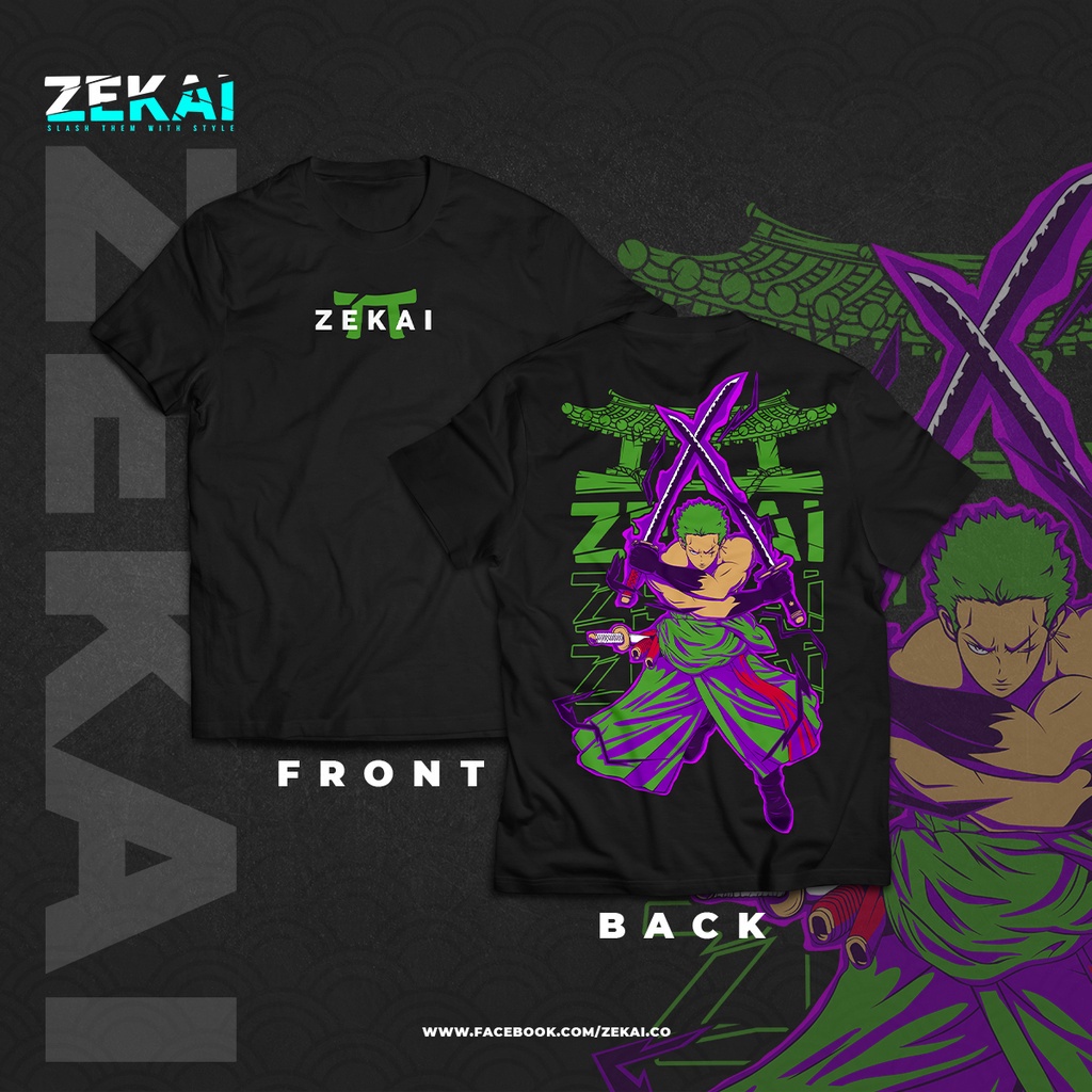 One Piece Zoro Nitoryu - Zekai Clothing short Costumes for men | Shopee ...