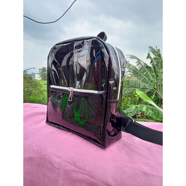 HITAM Black Transparent backpack | Shopee Philippines